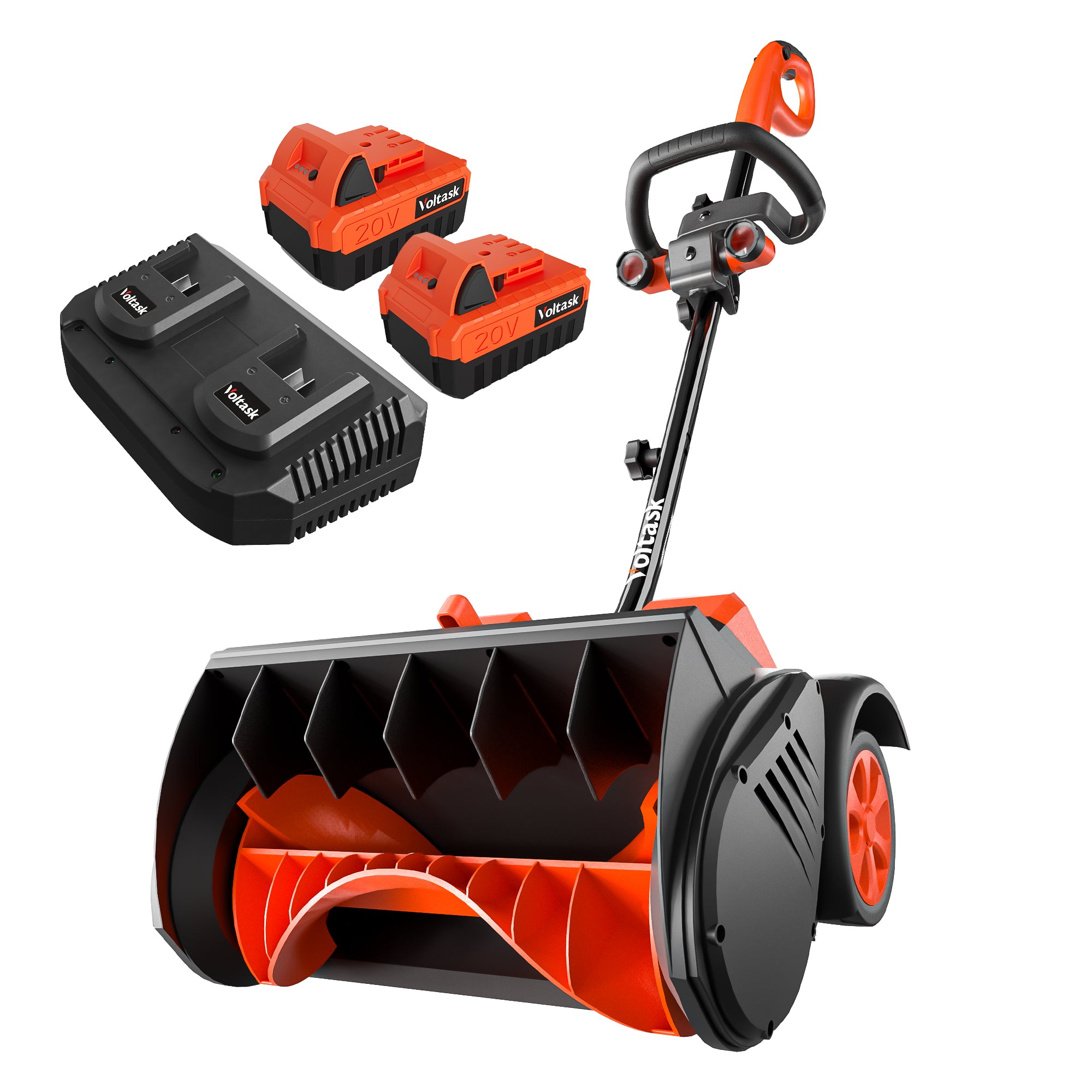 40V/16-INCH/6-INCH/ANGLE ADJUSTMENT/WHEELS/LED LIGHT Cordless Snow Sho